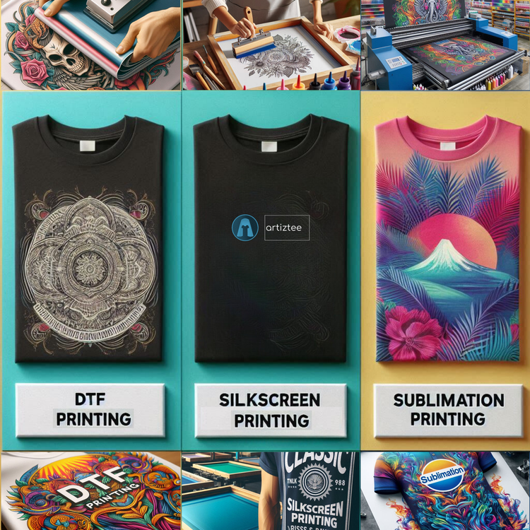 DTF Printing vs. Silkscreen Printing vs. Sublimation: Which Method is – Artiztee