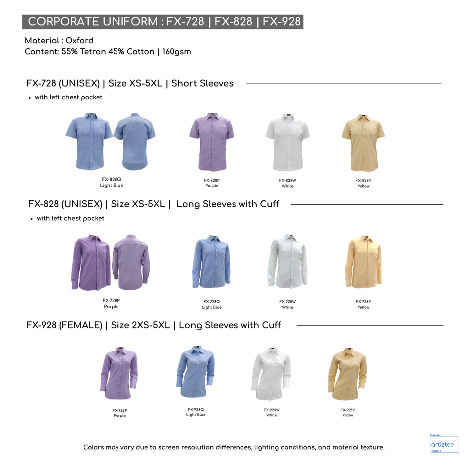 Corporate Uniform Collection | Artiztee